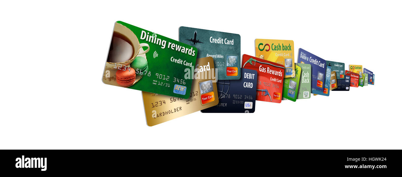 Credit cards lined up and piled high to show many cards at once Stock ...