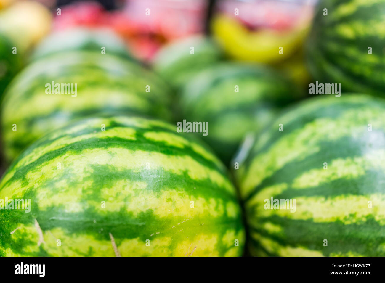 Yellow and green watermelon macro closeup Stock Photo - Alamy