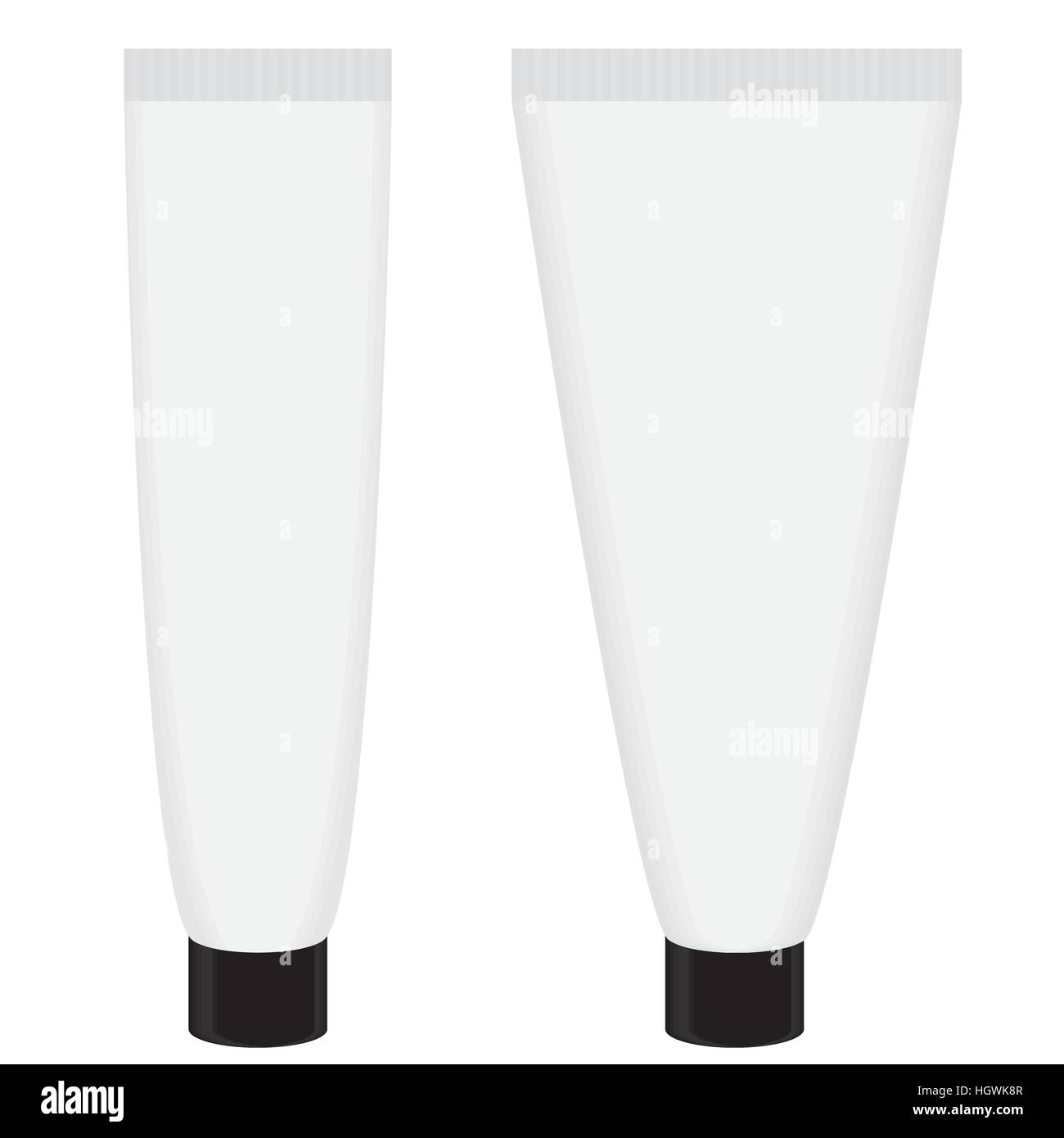 Tube of cream white set isolated on white background Stock Vector Image ...