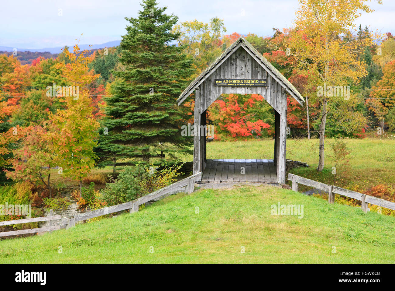 The Foster Covered Bridge in Cabot, Vermont Stock Photo - Alamy