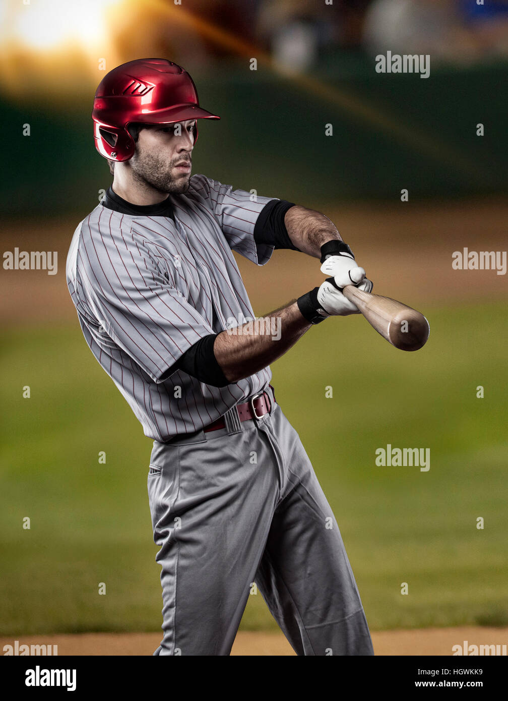 Baseball Player on a baseball Stadium Stock Photo - Alamy