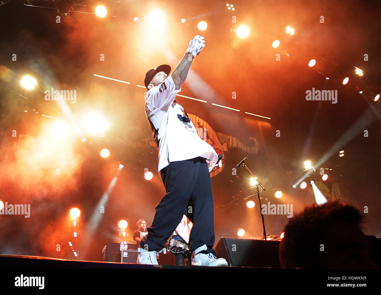 Limp Bizkit performing at Manchester Arena Featuring: Limp Bizkit, Fred ...