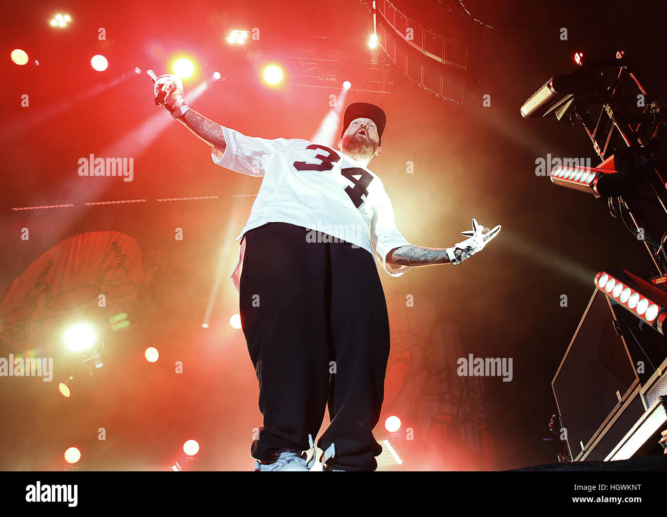 Limp Bizkit performing at Manchester Arena Featuring: Limp Bizkit, Fred ...