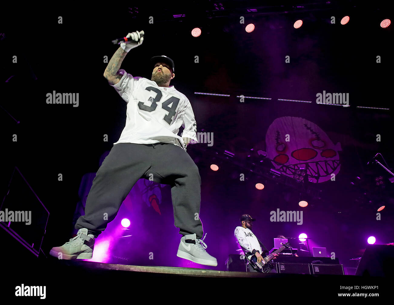 Limp Bizkit performing at Manchester Arena Featuring: Limp Bizkit, Fred ...