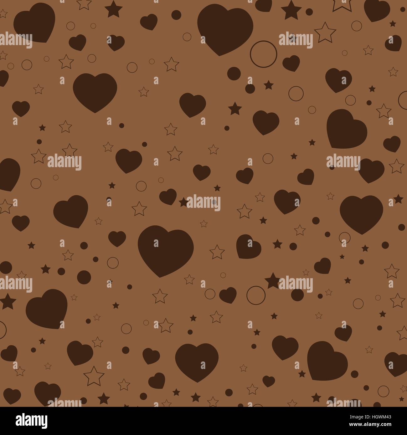 Colorful Heart on Brown vector. Vector Valentine Day Background Stock ...