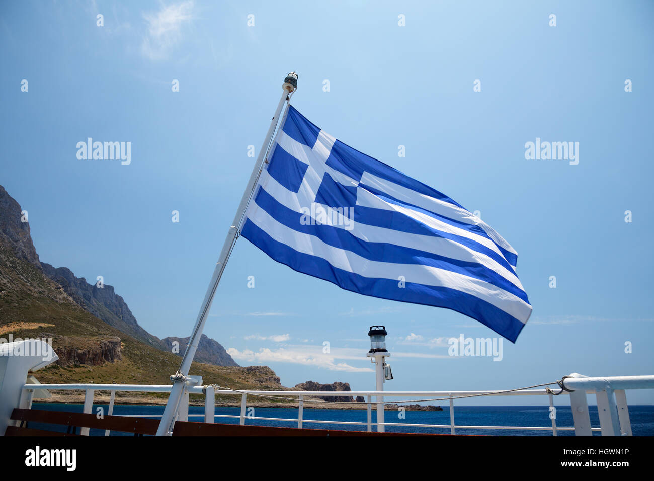 Greek ship flag hi-res stock photography and images - Alamy