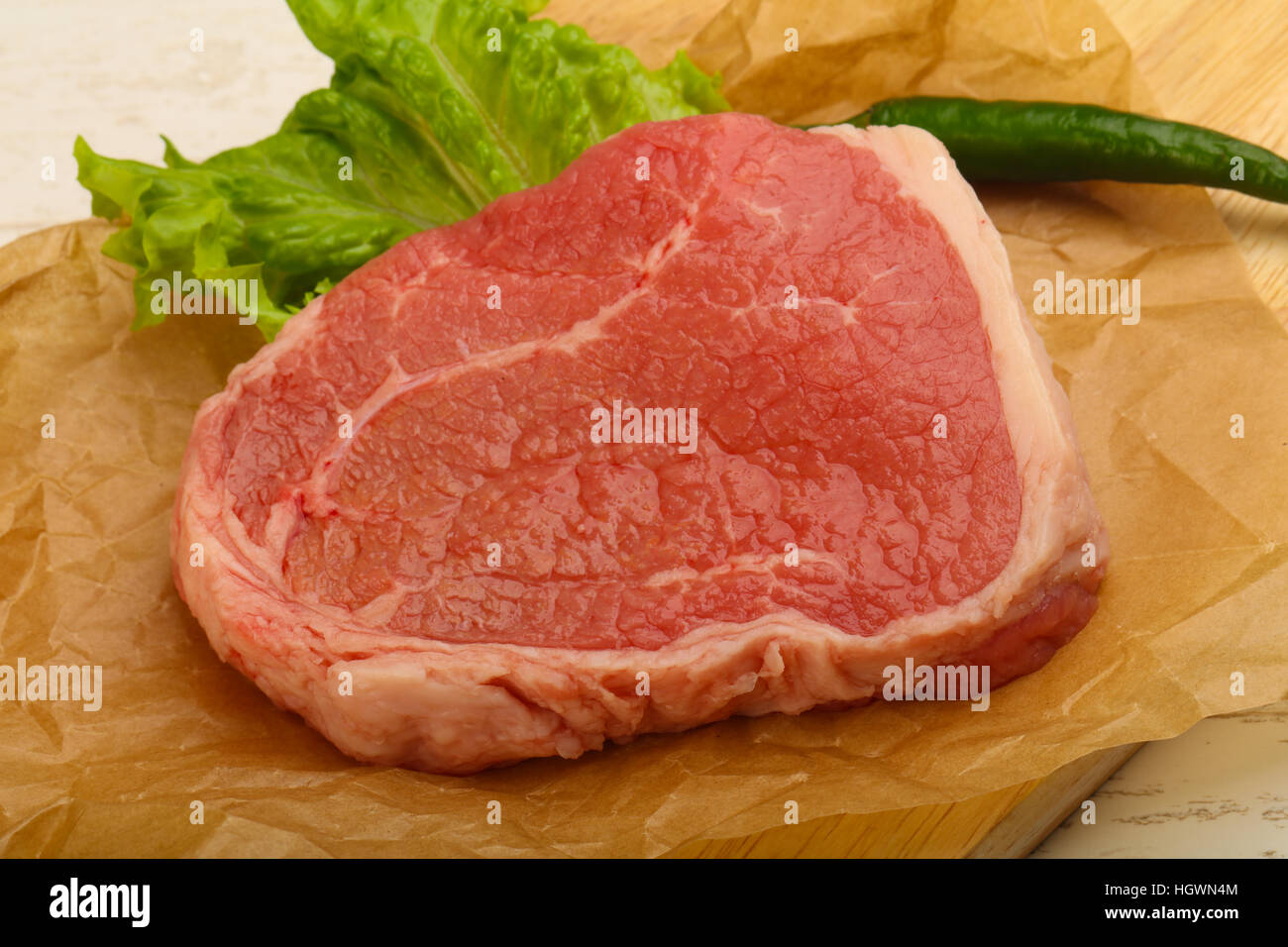 Beef steak raw - ready for cooking Stock Photo - Alamy