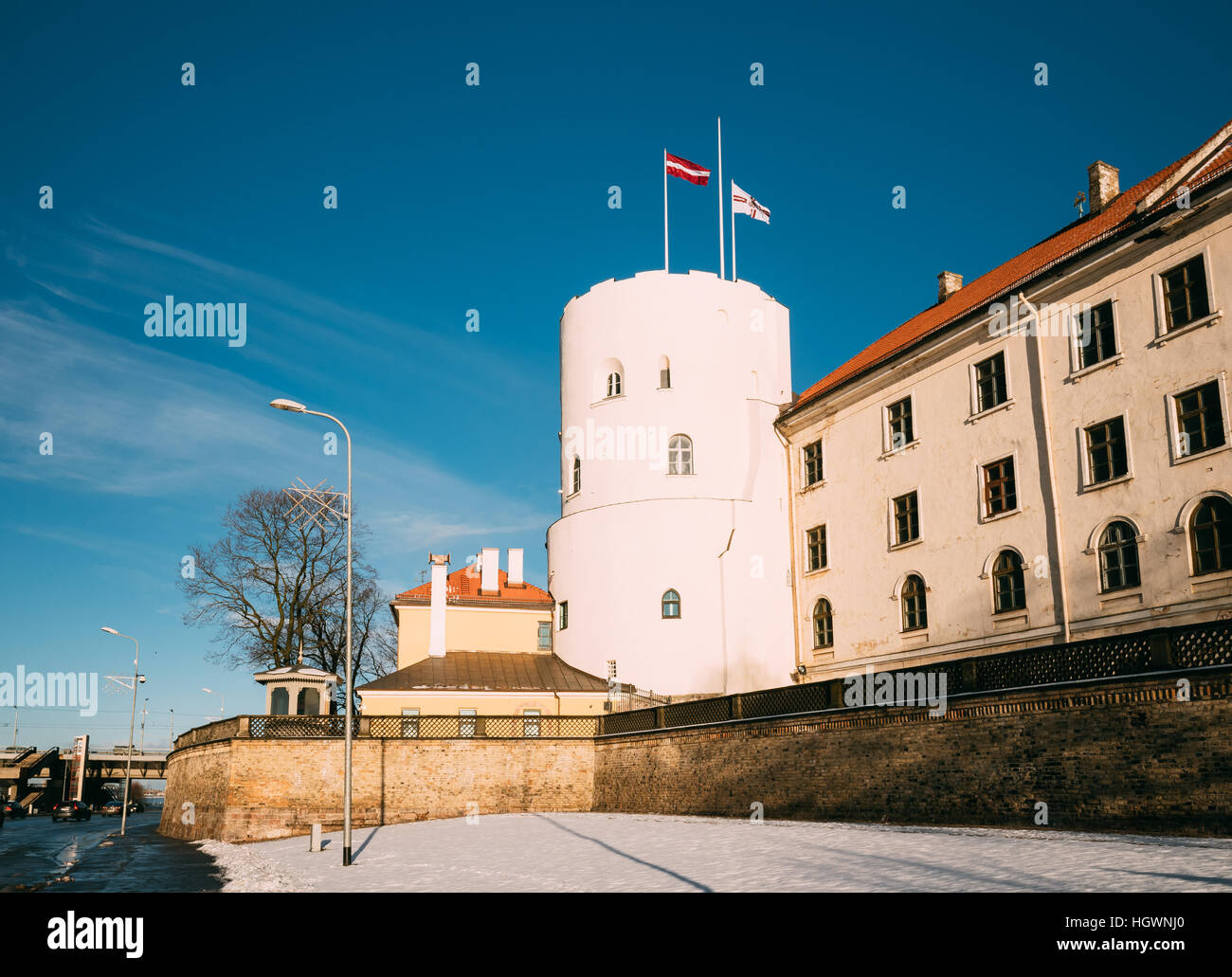 Latvia. Riga Castle, Famous Historical Cultural Medieval Landmark Of ...