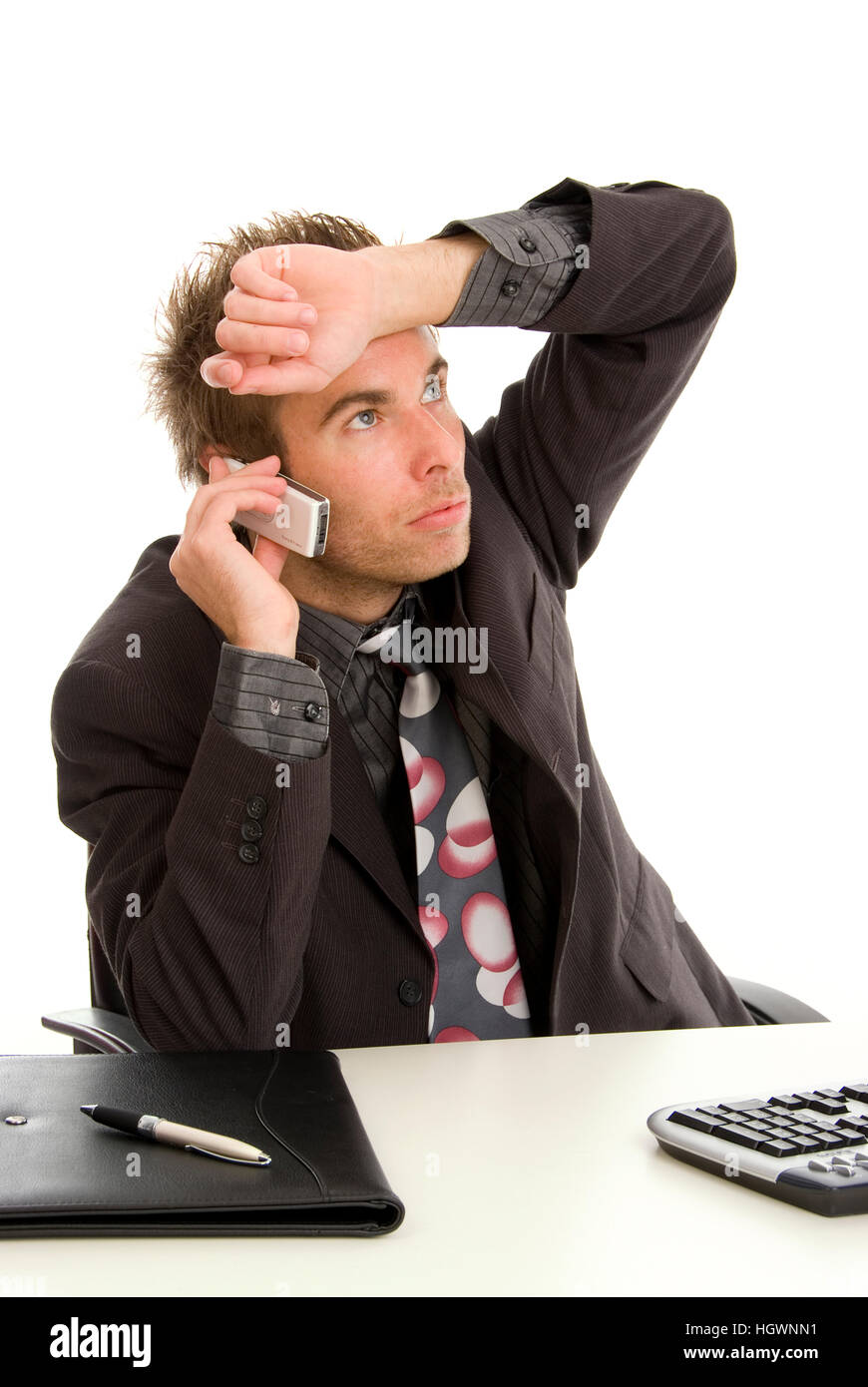 Stressed business man at office Stock Photo - Alamy