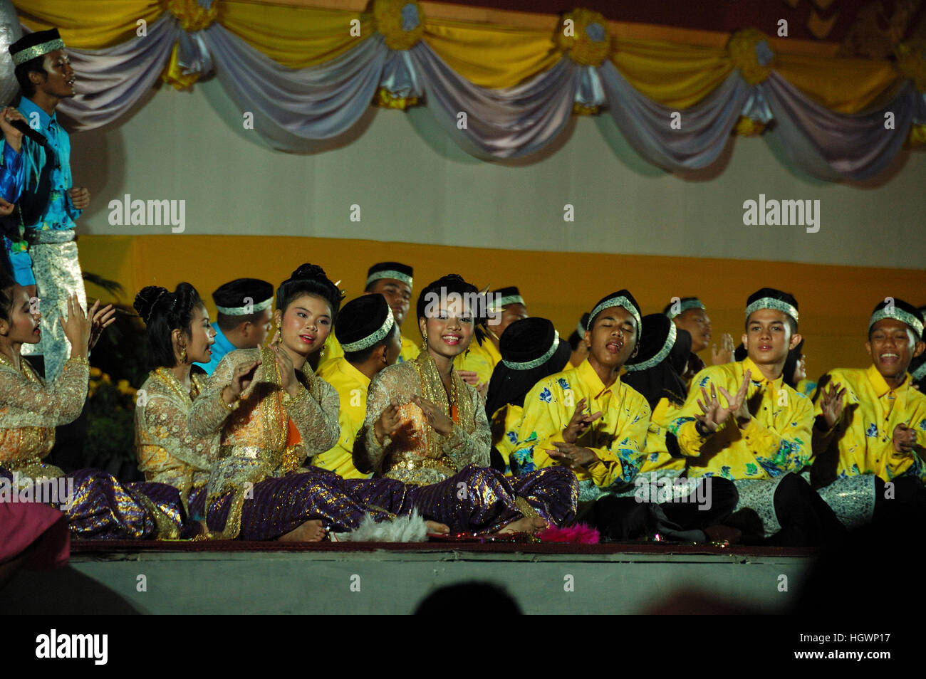 Traditional dance, stage performance celebrating the kings birthday ...