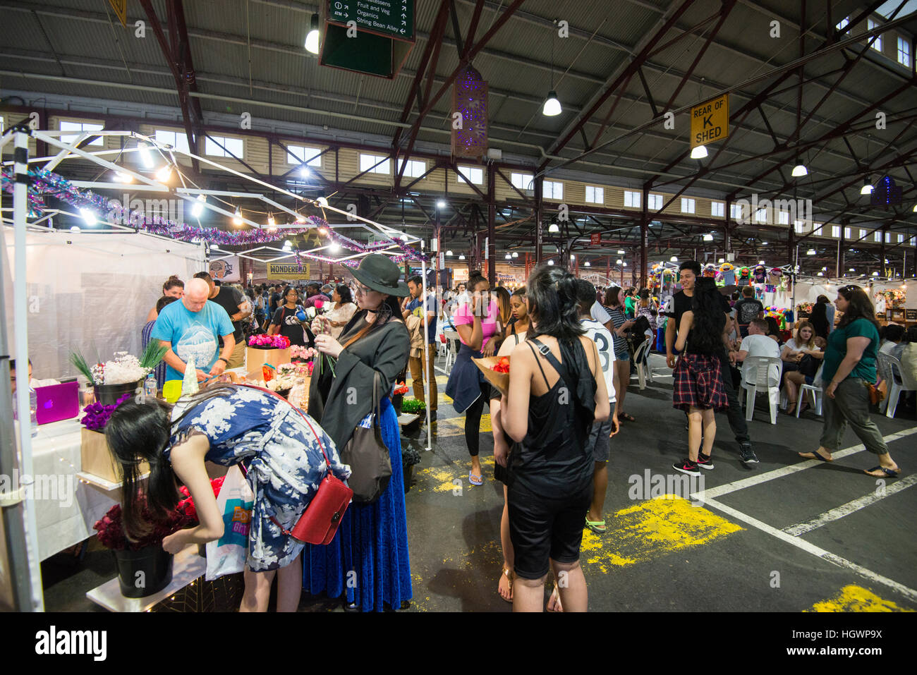 Australian night street market hi-res stock photography and images - Alamy