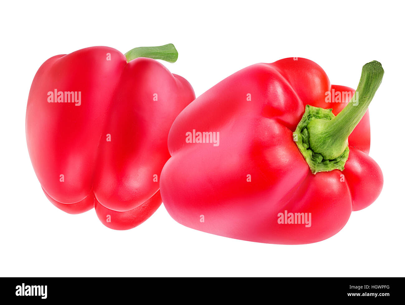 Red pepper isolated on a white background Stock Photo - Alamy