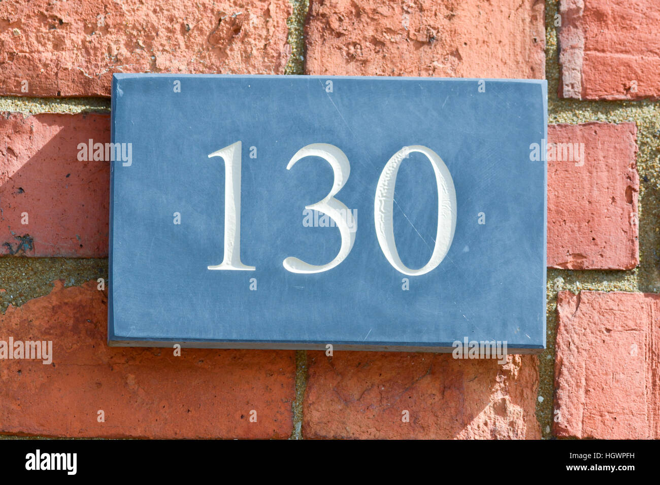 House number 130 sign hi-res stock photography and images - Alamy