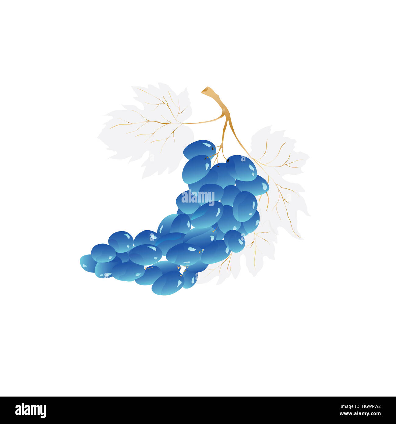 grapes icon in a flat design in black color. illustration Stock Photo ...