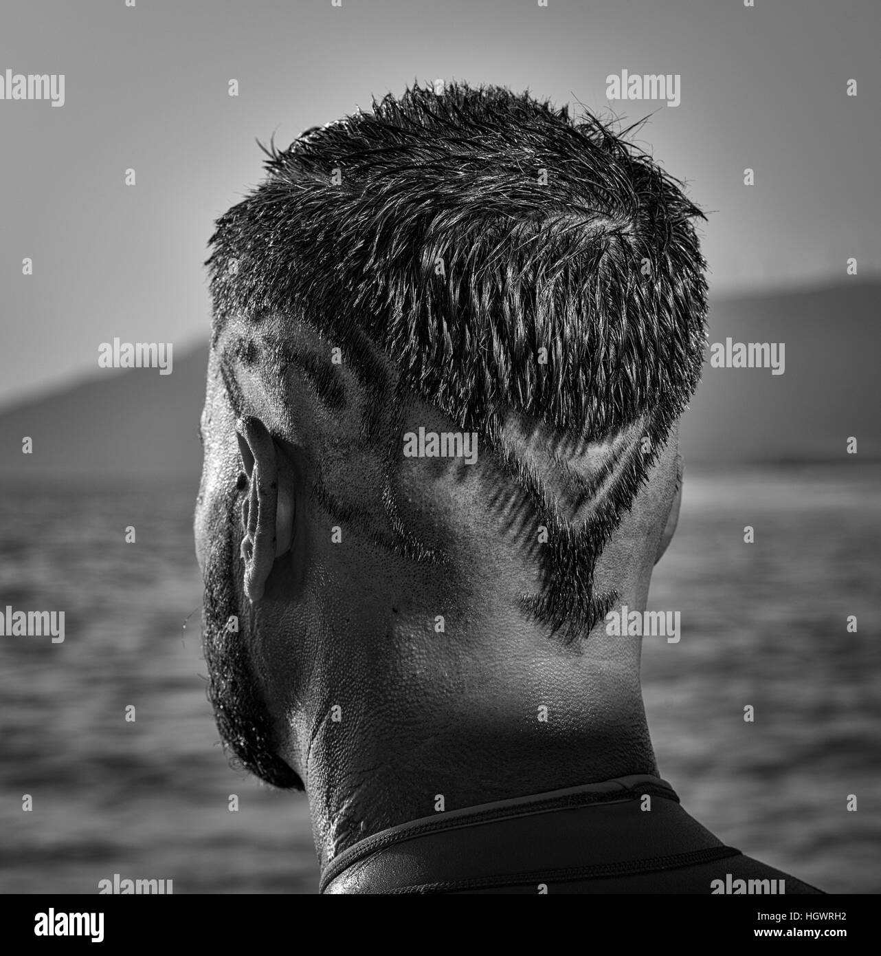 Hair style Black and White Stock Photos & Images - Alamy