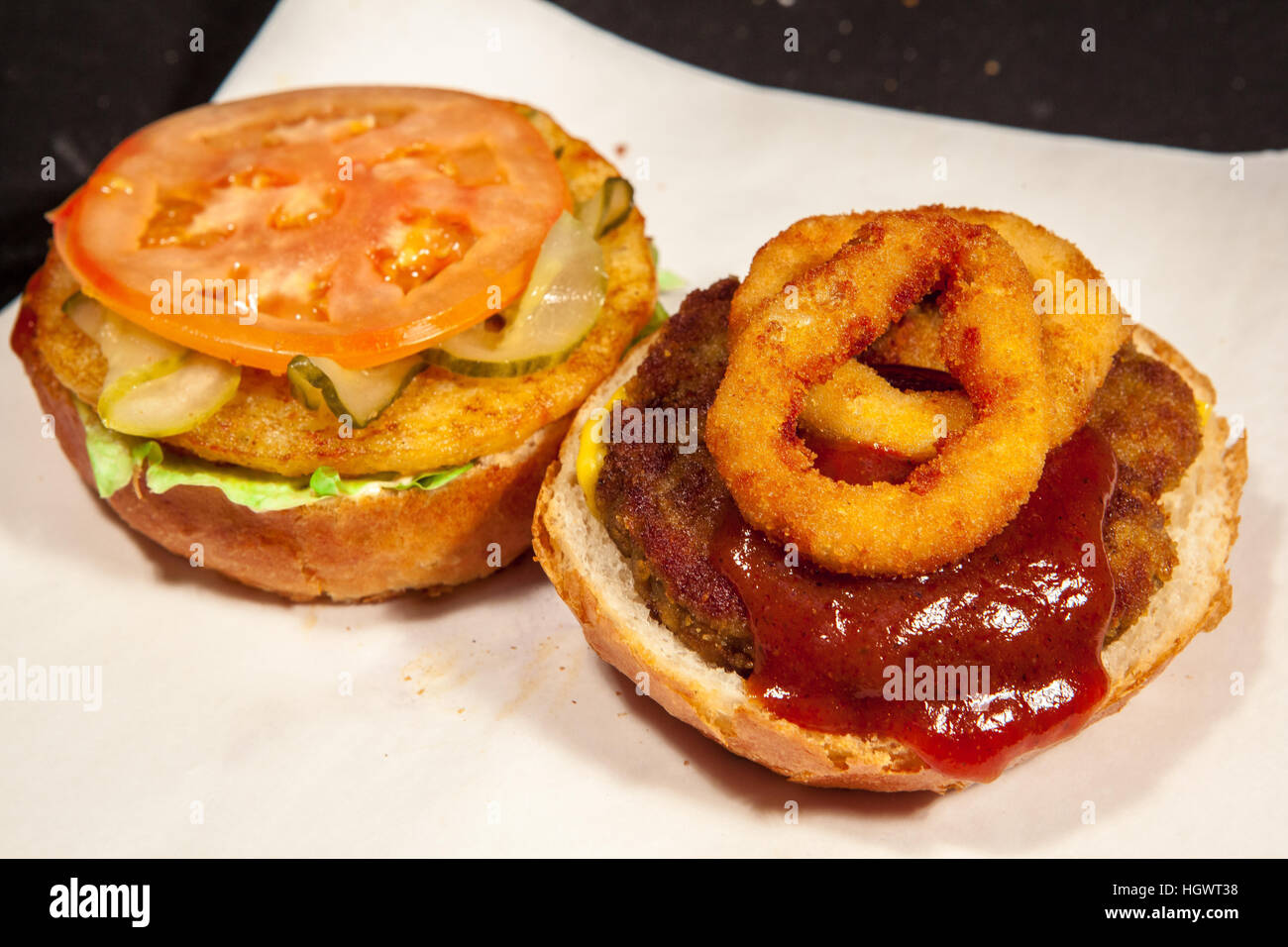 Hamburger menu shooting for restaurants and cafes hi-res stock ...