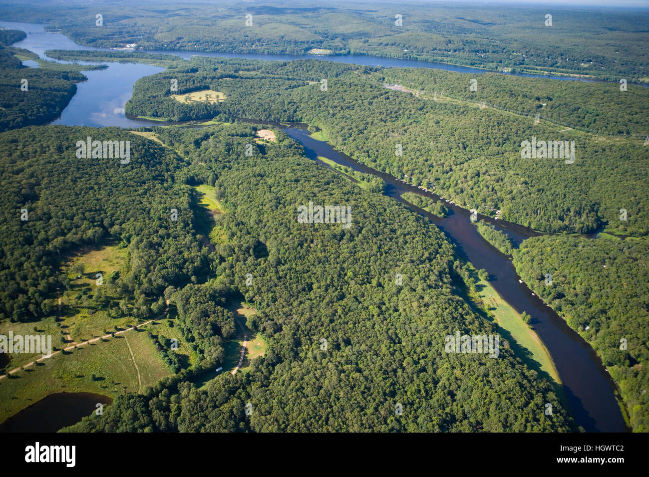The Salmon River in East Haddam, Connecticut. The Connecticut River is ...