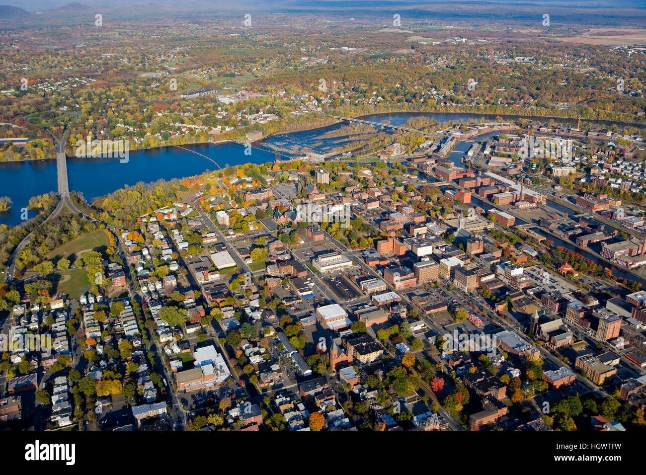 The Connecticut River as it flows through Holyoke, Massachusetts ...
