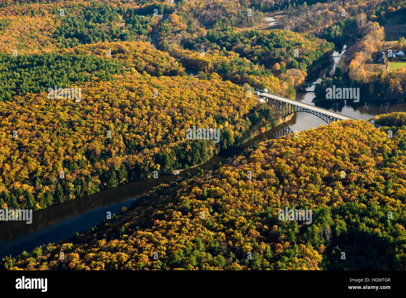 The French King Bridge spans the Connecticut River in Gill ...