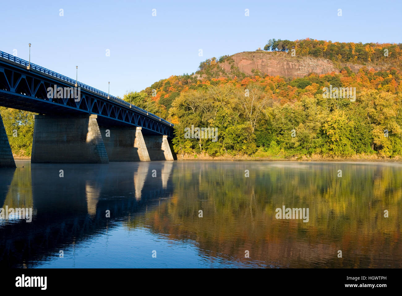 The Connecticut River, State Route 43 bridge, and South Sugarloaf ...