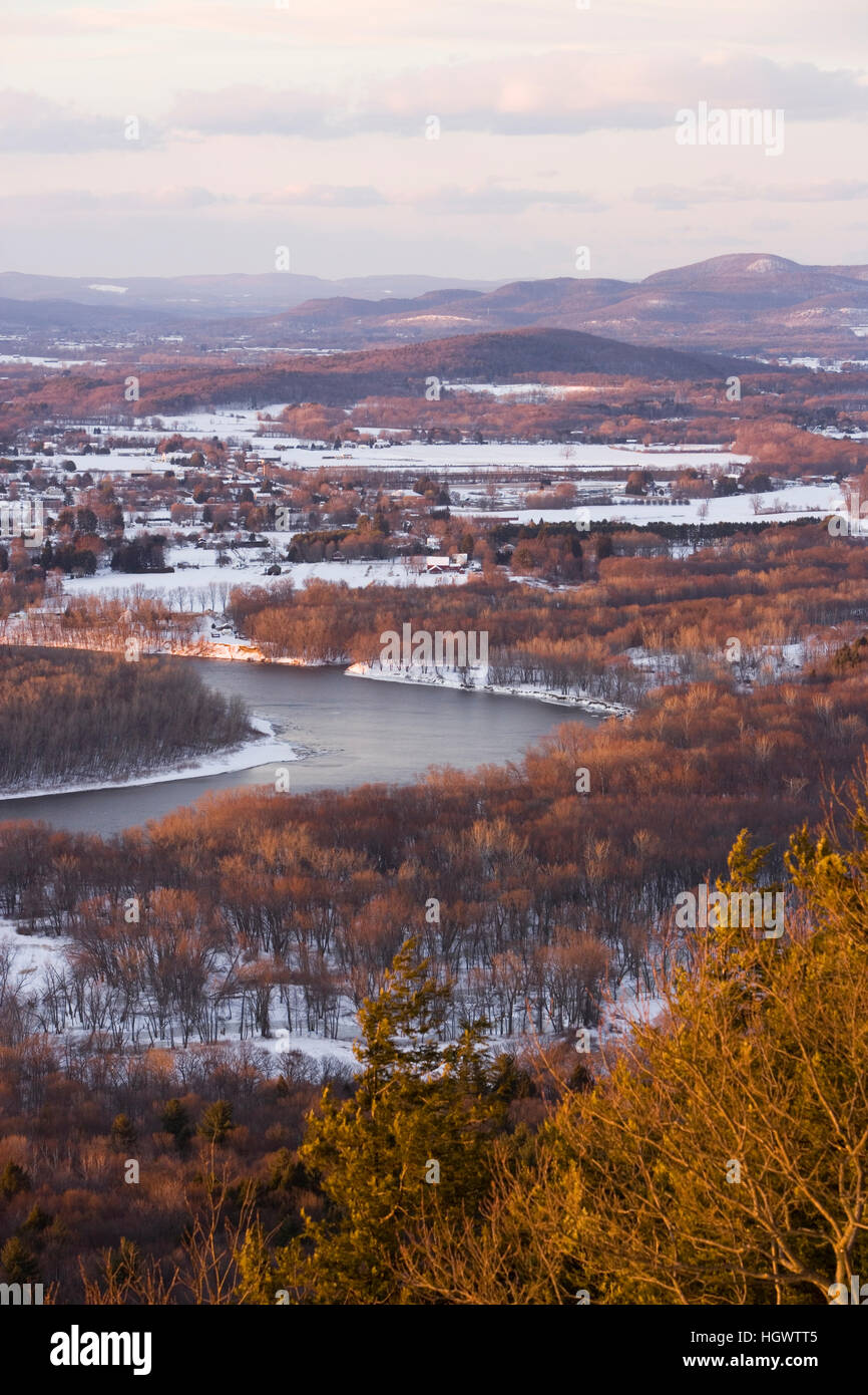 The Connecticut River as seen from Mount Holyoke in Skinner State Park ...