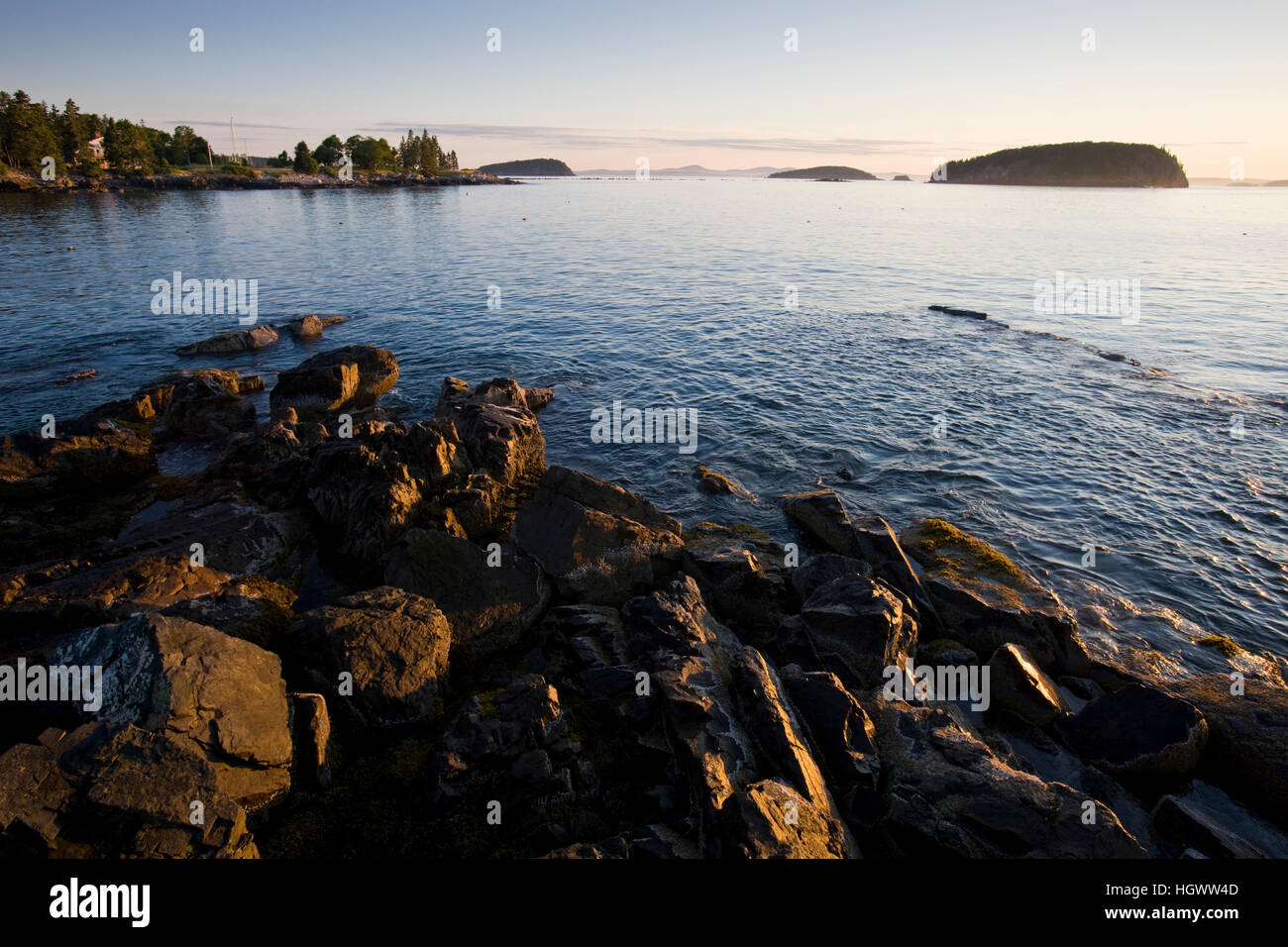 Early morning in Frenchman Bay as seen from Dorr Point in Maine's ...