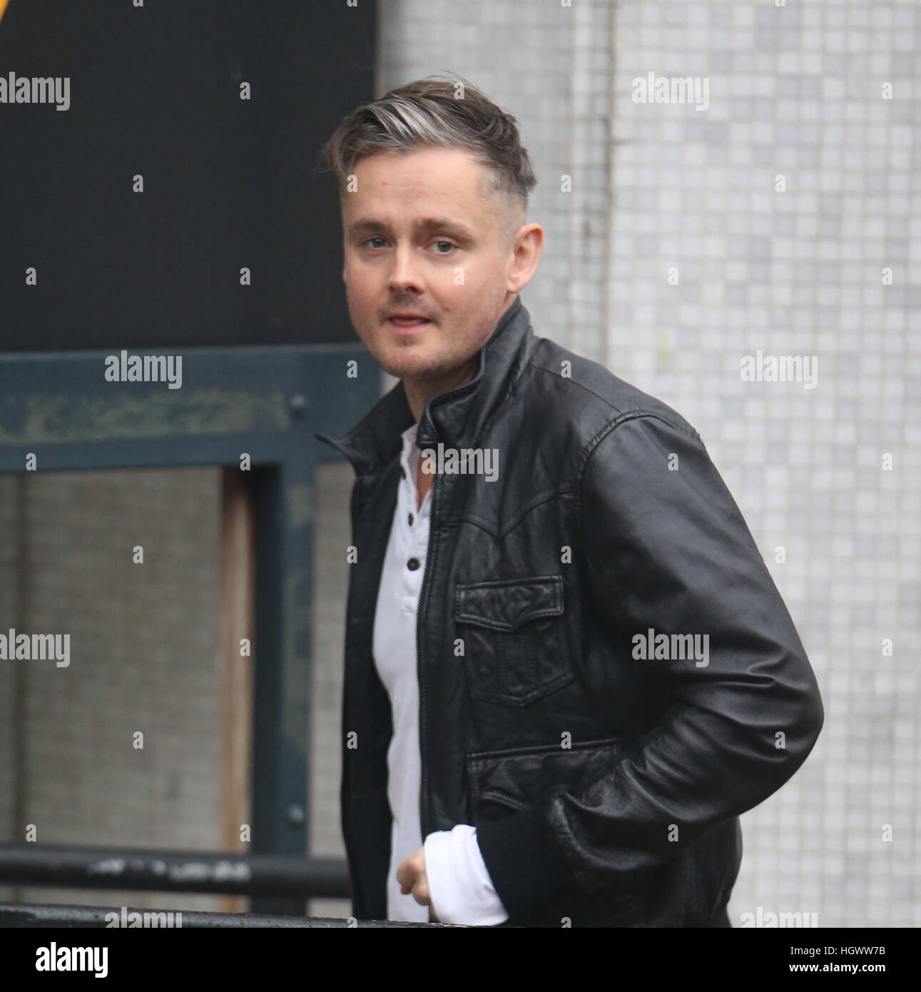 Tom Chaplin outside ITV Studios Featuring: Tom Chaplin Where: London ...