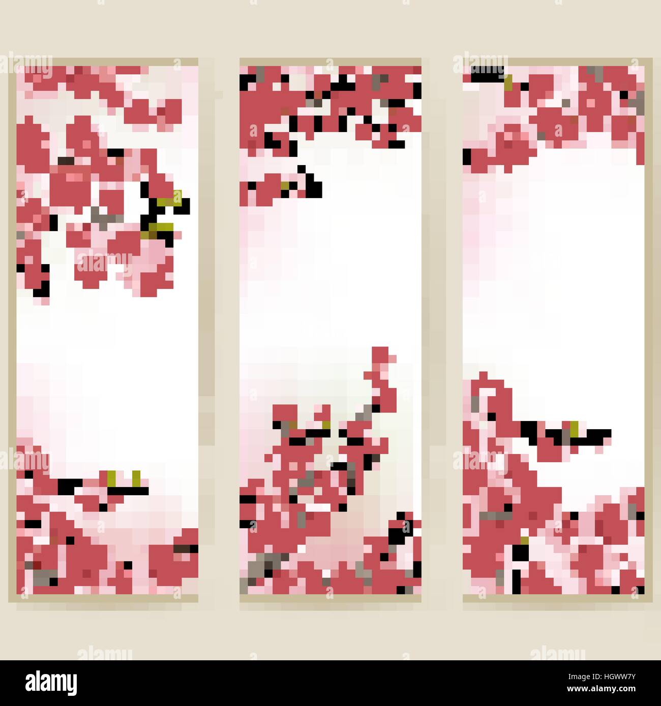 Japanese cherry blossom illustration hi-res stock photography and ...