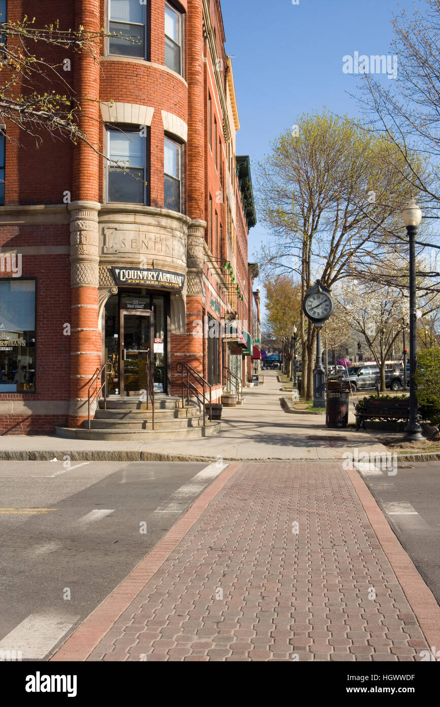 Downtown Keene New Hampshire in spring USA Stock Photo - Alamy