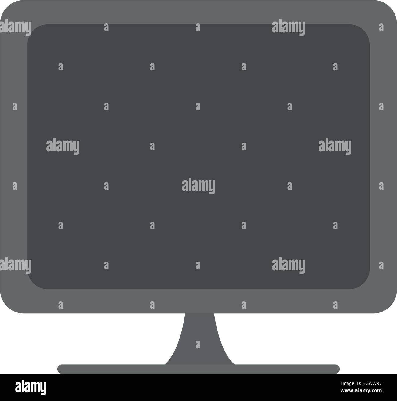 dark screen computer equipment office vector illustration eps 10 Stock ...