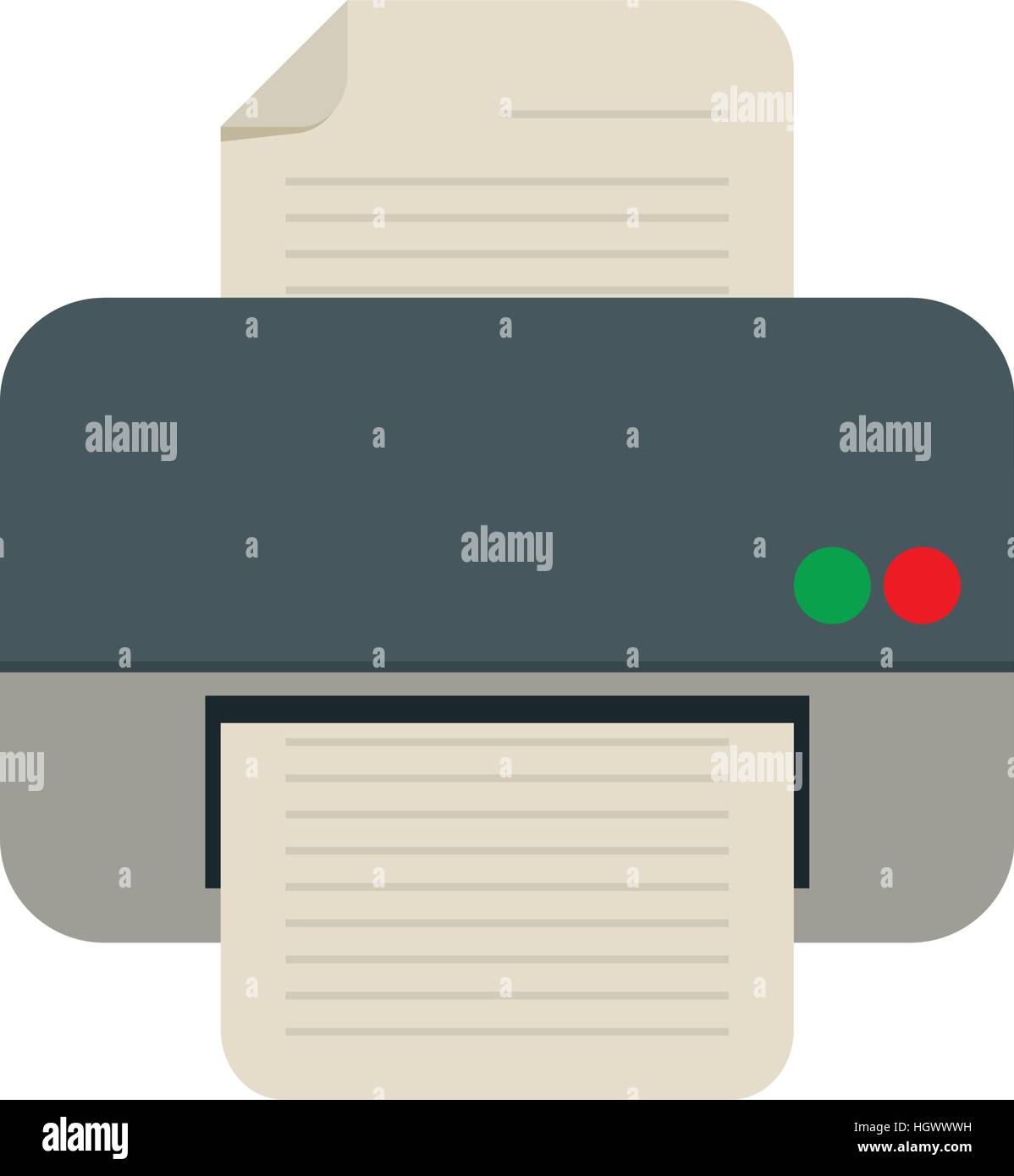 printer work office copy equipment vector illustration eps 10 Stock ...