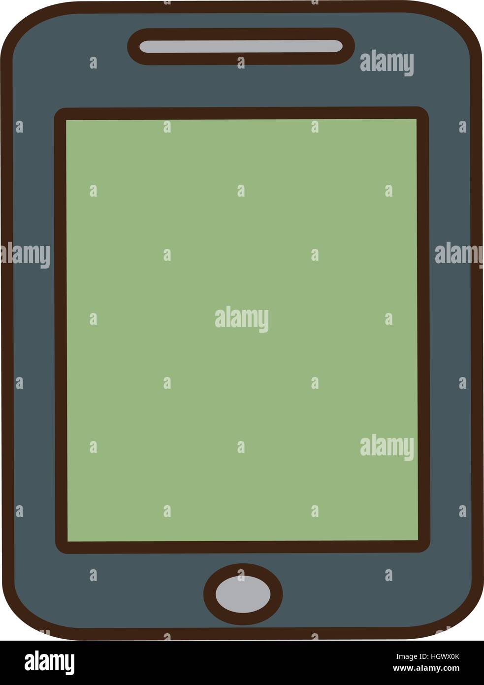 cartoon smartphone green screen technology gadget vector illustration ...