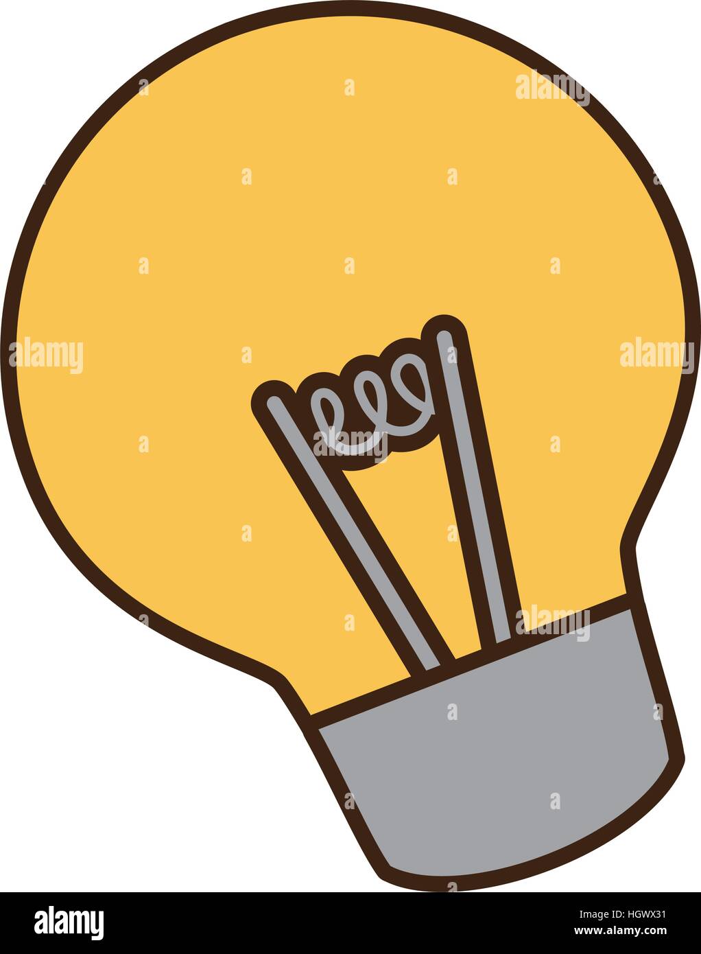 cartoon bulb light idea creativity vector illustration eps 10 Stock ...