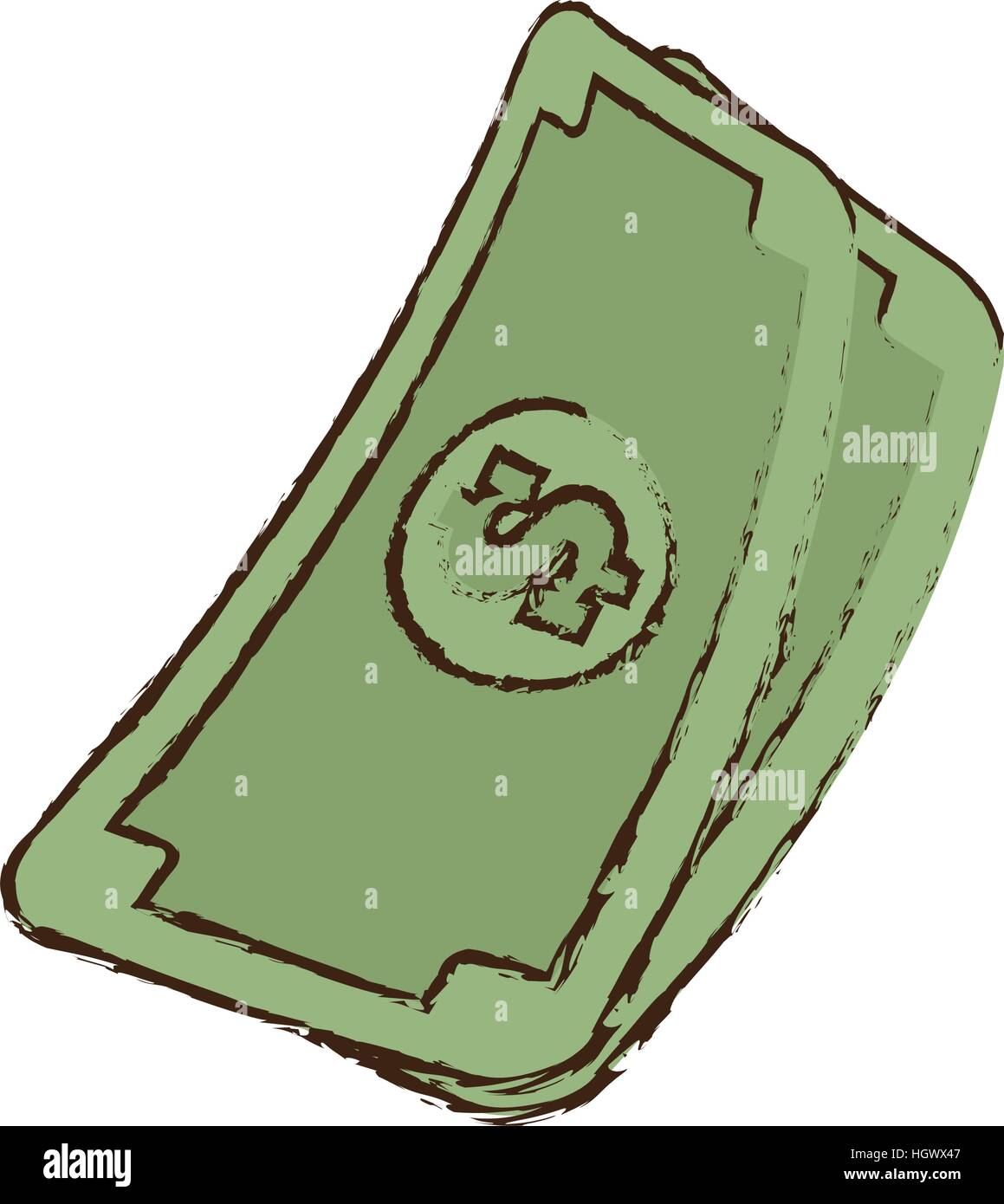 stack money dollar bills cash sketch vector illustration eps 10 Stock ...