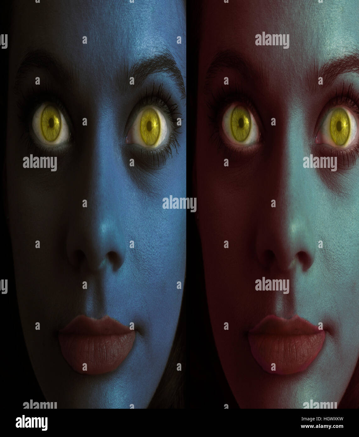 Woman eyes different colors hi-res stock photography and images - Alamy