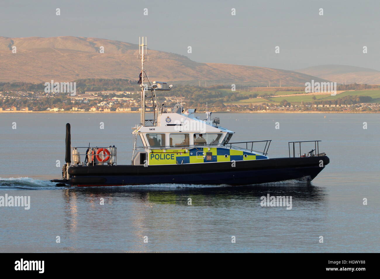 Skye, an Island-class launch operated by the Ministry of Defence Police ...