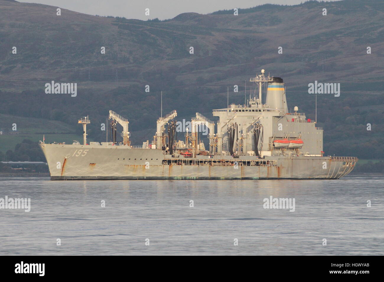 USNS Leroy Grumman (T-AO-195), a Henry J Kaiser-class fleet ...