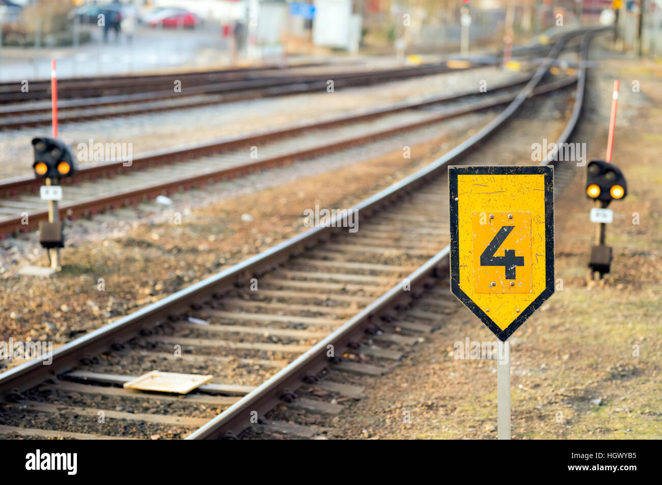 Train signage hi-res stock photography and images - Alamy
