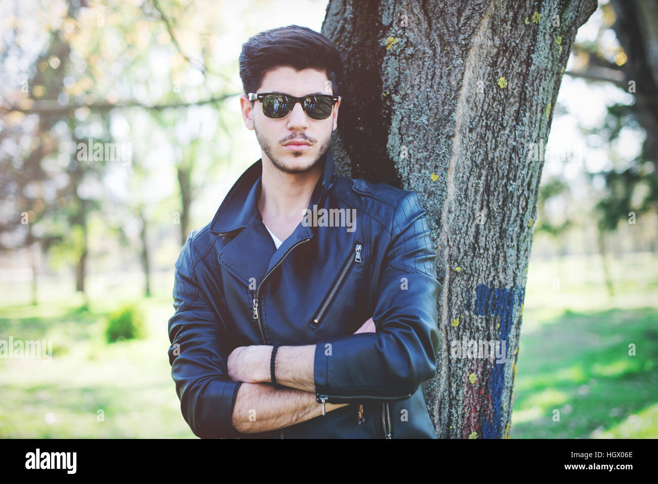 Young man outdoors portrait Stock Photo - Alamy