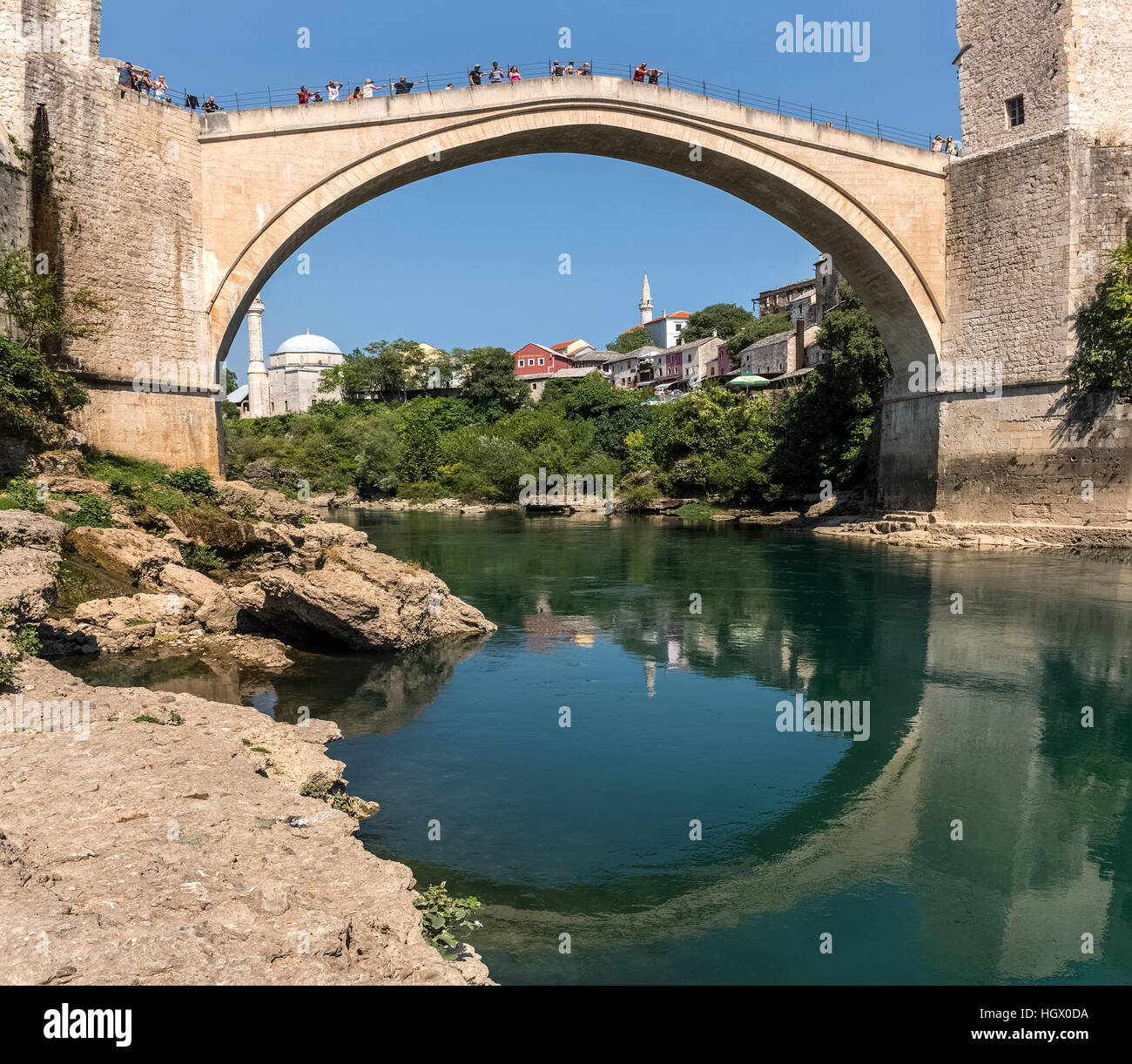 Mostar bridge and mosque hi-res stock photography and images - Alamy