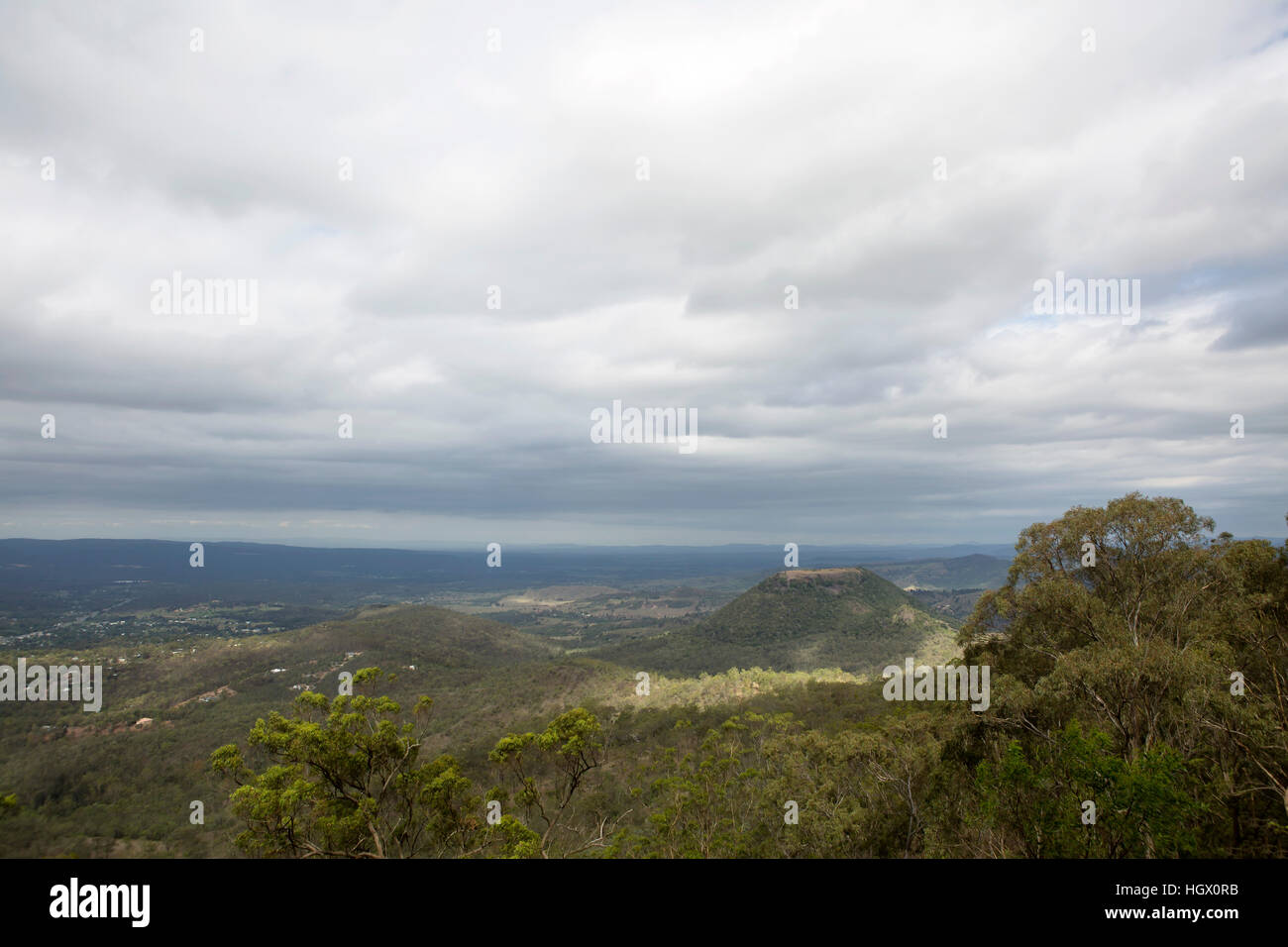 Lockyer Valley. Looking down into the Lockyer Valley towards the ...