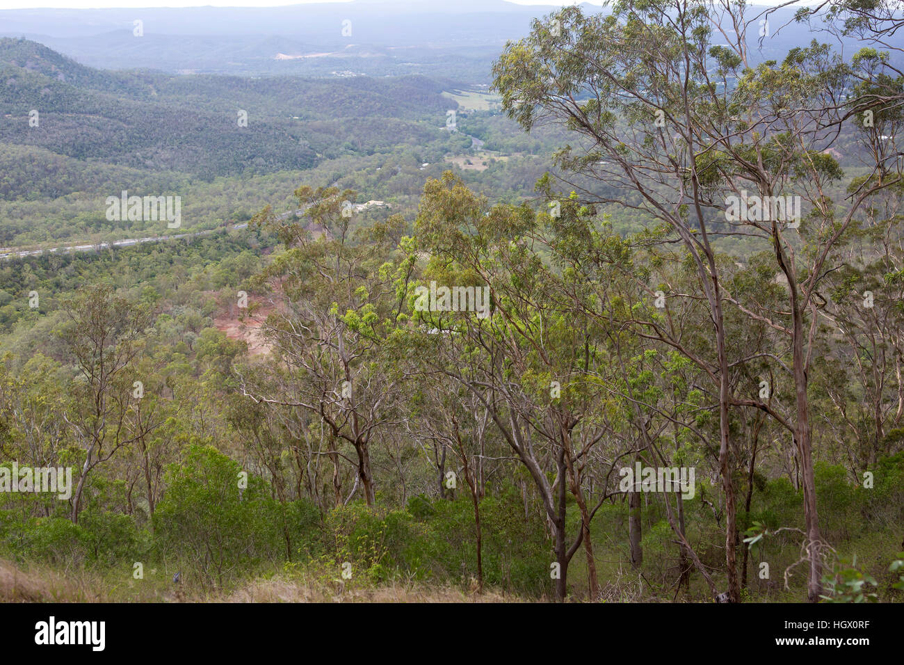 Lockyer Valley. Looking down into the Lockyer Valley towards the ...