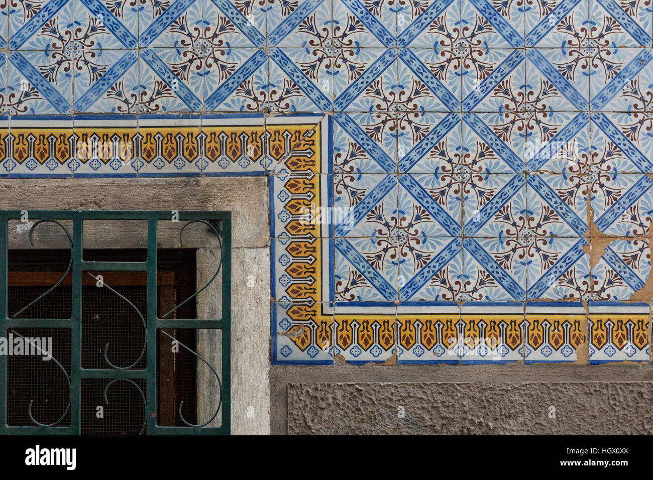 Azulejos, traditional ceramic tiles. Lisbon, Portugal Stock Photo - Alamy