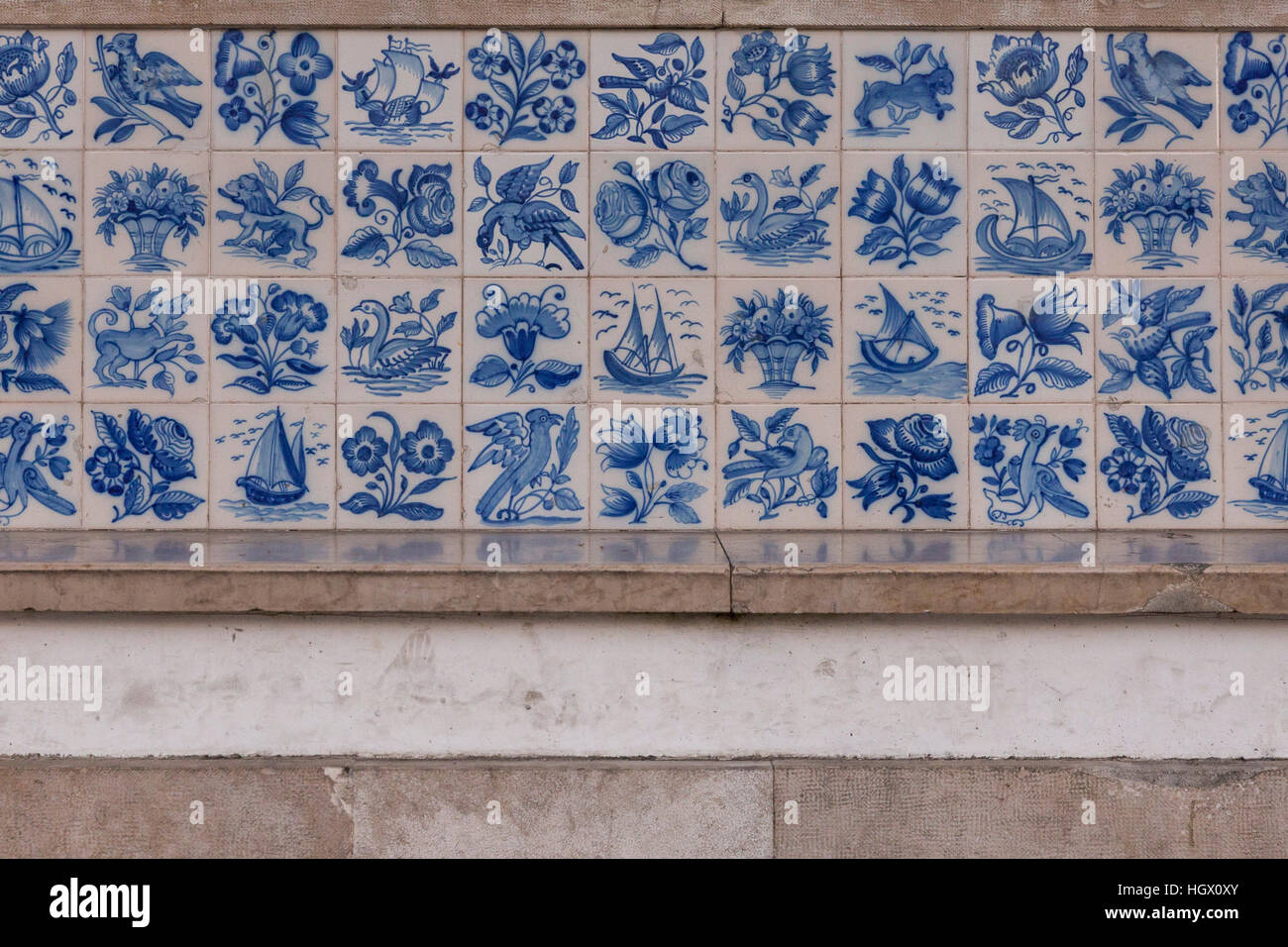Azulejos, traditional ceramic tiles. Lisbon, Portugal Stock Photo - Alamy