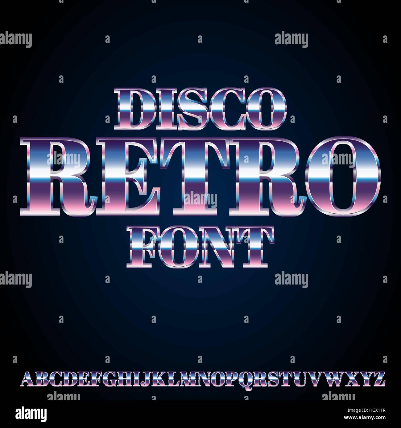 Disco font hi-res stock photography and images - Alamy