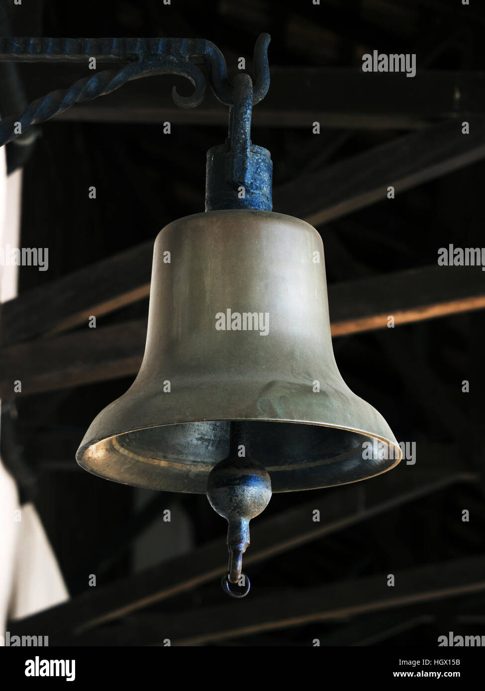 Hanging brass bell hi-res stock photography and images - Alamy