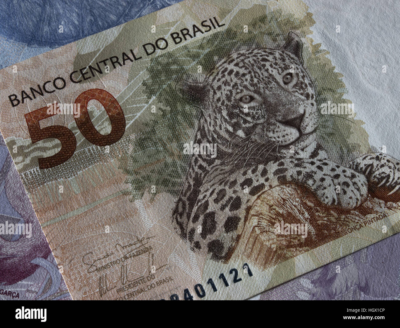 Brazilian currency close up Stock Photo - Alamy