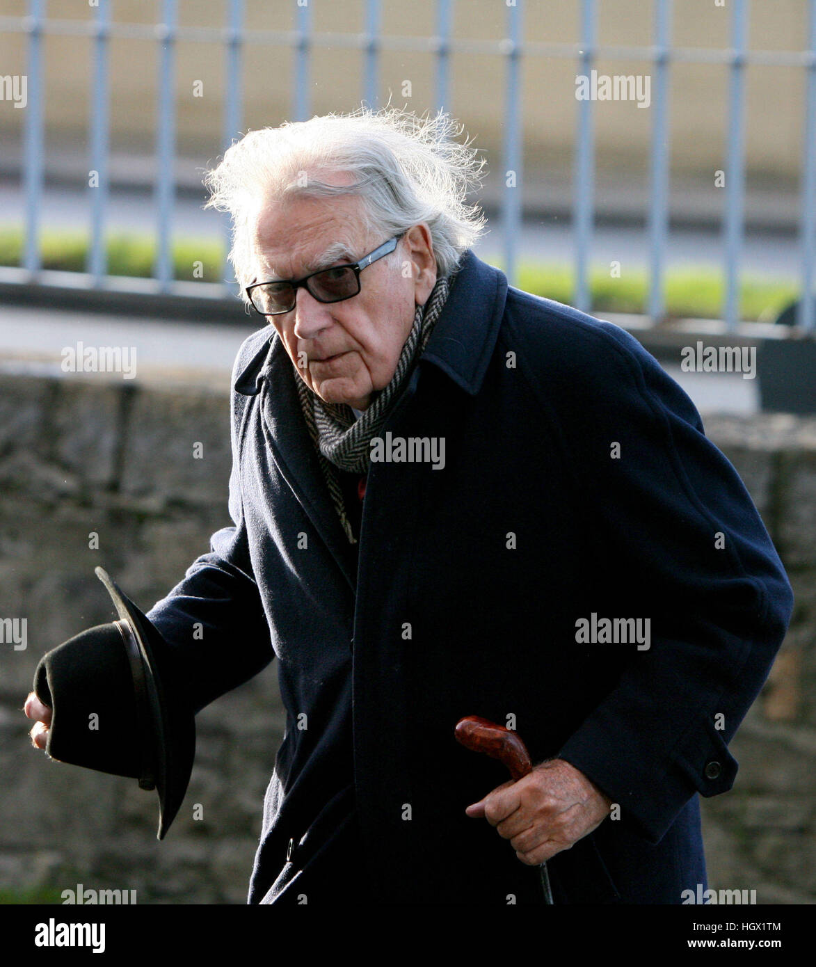 Former senator Dr Maurice Hayes arrives at the funeral mass of renowned ...