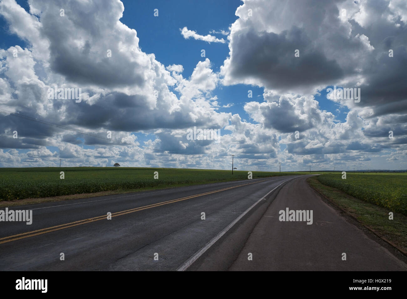 Highway and clouds Stock Photo - Alamy