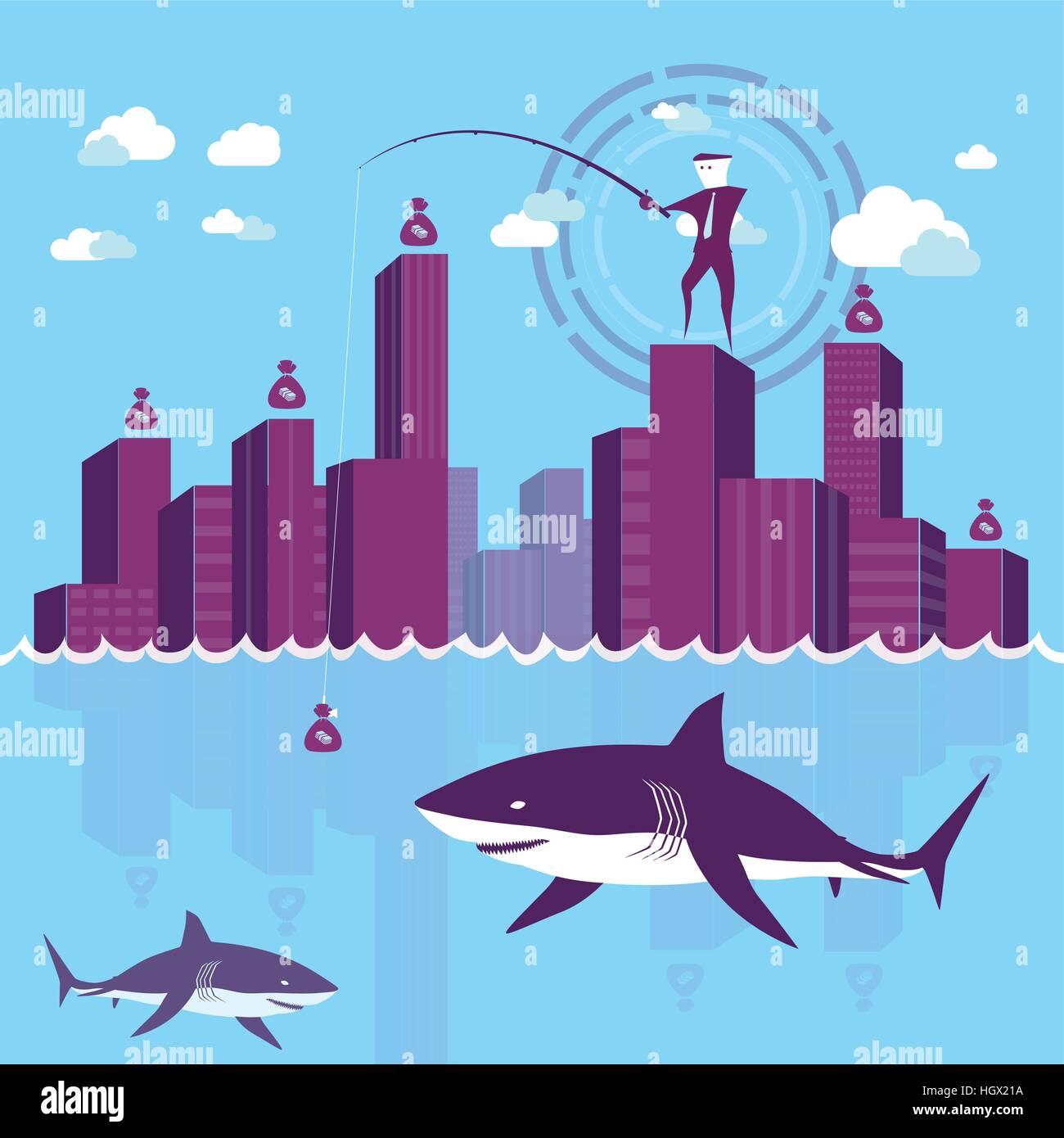 Man in debt business Stock Vector Images - Alamy